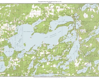 Whitefish Chain Map | Etsy