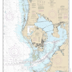 Tampa Bay to St Joseph Sound 2015 Nautical Map Tarpon Springs St ...