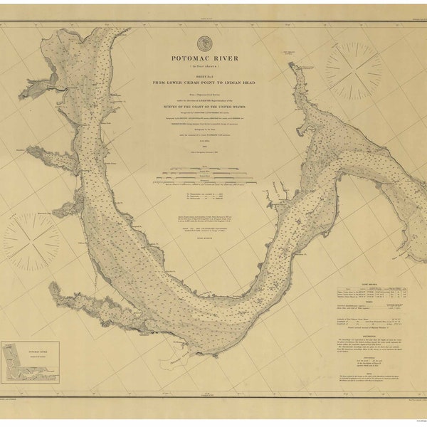 Indian River Bay Map - Etsy