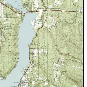 Lake Washington - Ca. 1949 - USGS Old Topographic Map Custom Composite ...