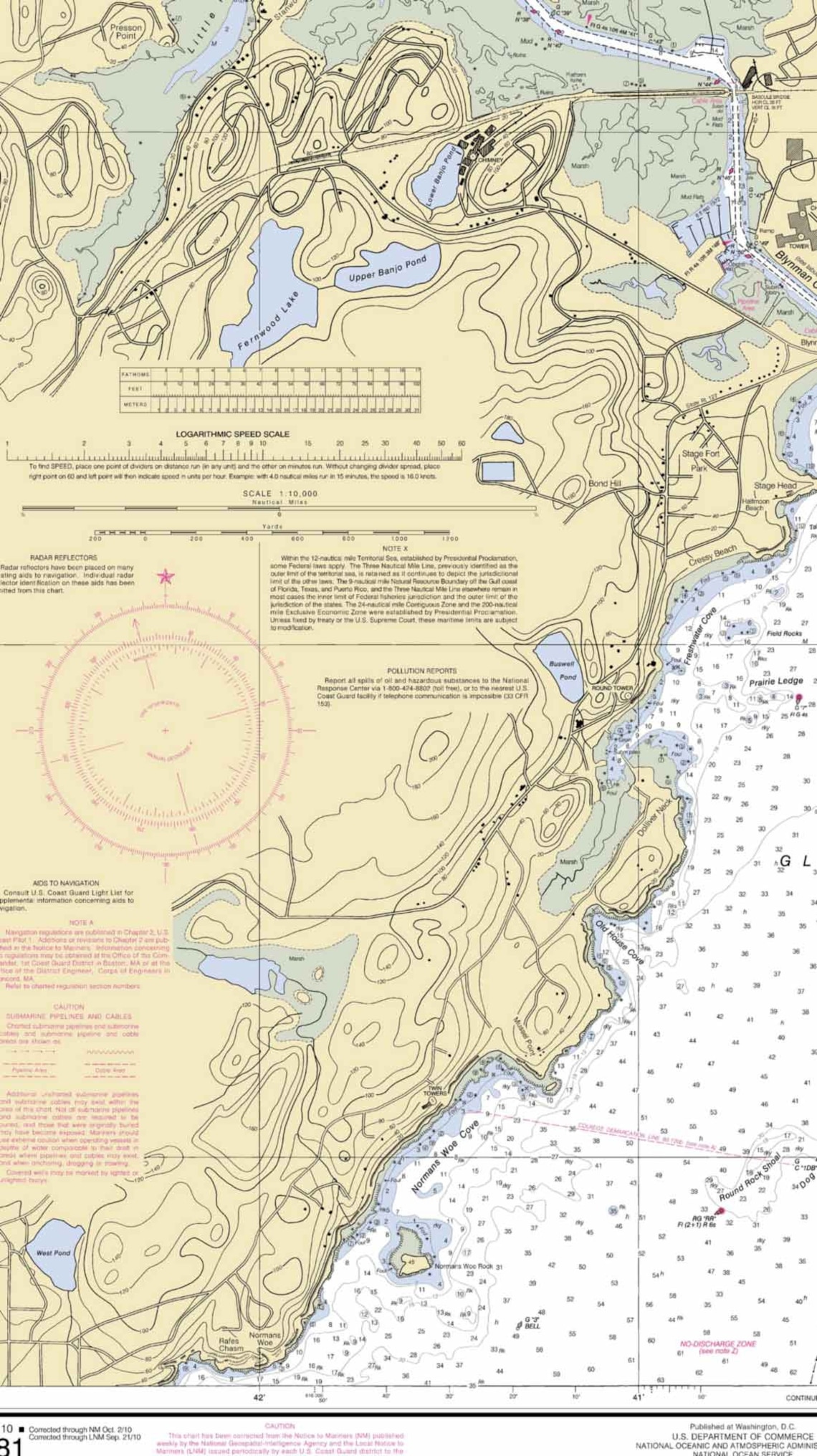 Gloucester Harbor & Annisquam River 2010 Nautical Map | Etsy