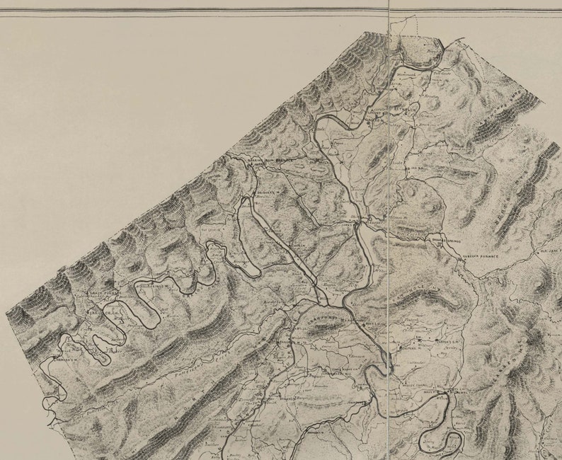 Botetourt County Virginia 1864 - Old Wall Map With Homeowner Names ...
