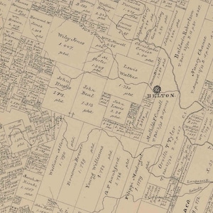 Bell County, Texas - 1879 - Old Wall Map Reprint With Land Owners Names ...