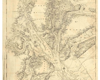 Hudson River 1779 Map Revolutionary War Survey by British | Etsy