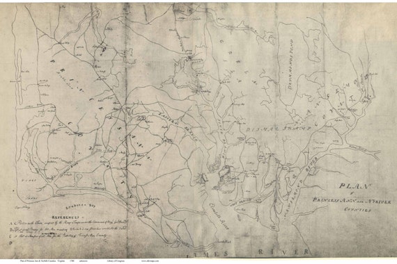 Princess Ann County Virginia 1780 Old Wall Map With Homeowner - Etsy