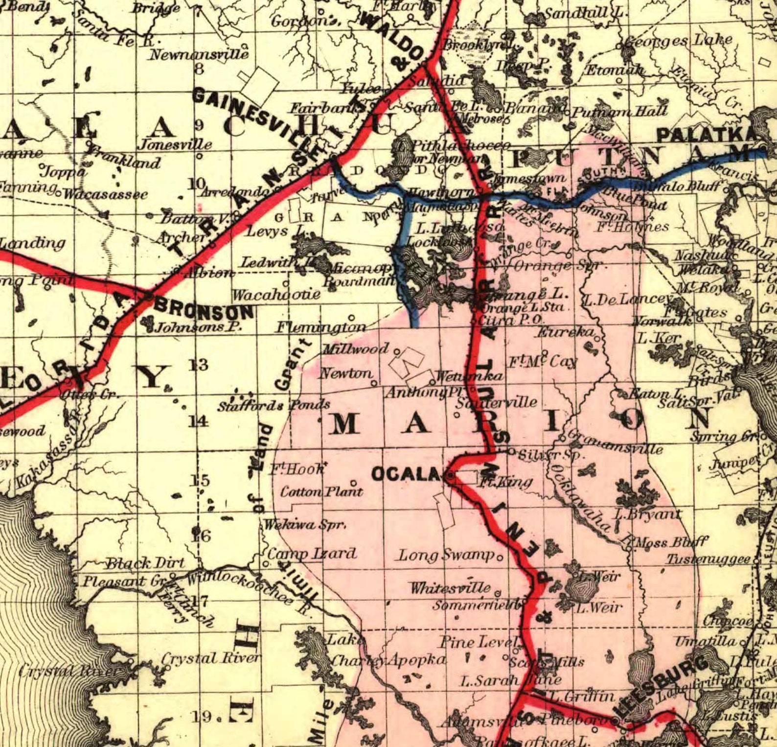Florida 1882 State Map by Colton Reprint - Etsy