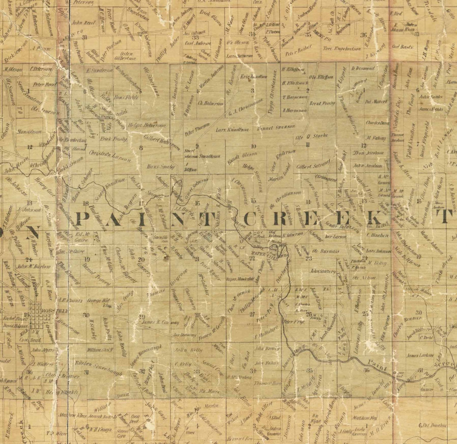 Allamakee County Iowa 1872 Old Wall Map Reprint With - Etsy