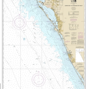 Lemon Bay to Passage Key Inlet 2014 Nautical Map Sarasota Venice Anna ...