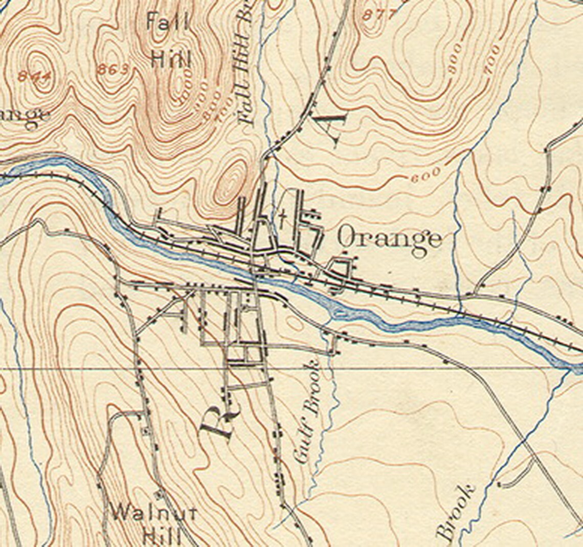 Franklin County Old Topo Map 1894 Composite Map Massachusetts USGS ...