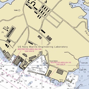 Annapolis Harbor, Maryland - 2012 Nautical Map Reprint AC Harbors 385 ...