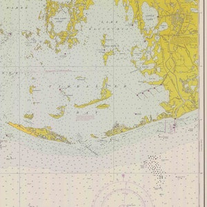 Timbalier & Terrebonne Bays Port Fouchon Leeville Pelican Island 1966 ...