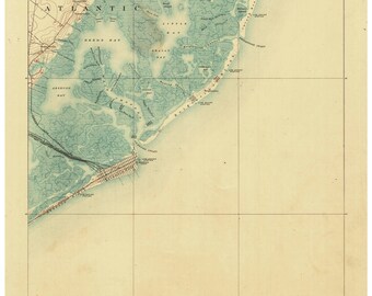 Brigantine Beach Map - Etsy