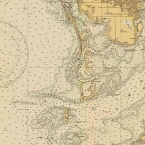 Tampa Bay to St Joseph Sound 1928 Nautical Map Tarpon Springs St ...