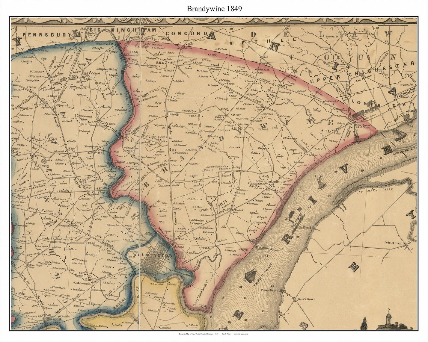 Brandywine River Map