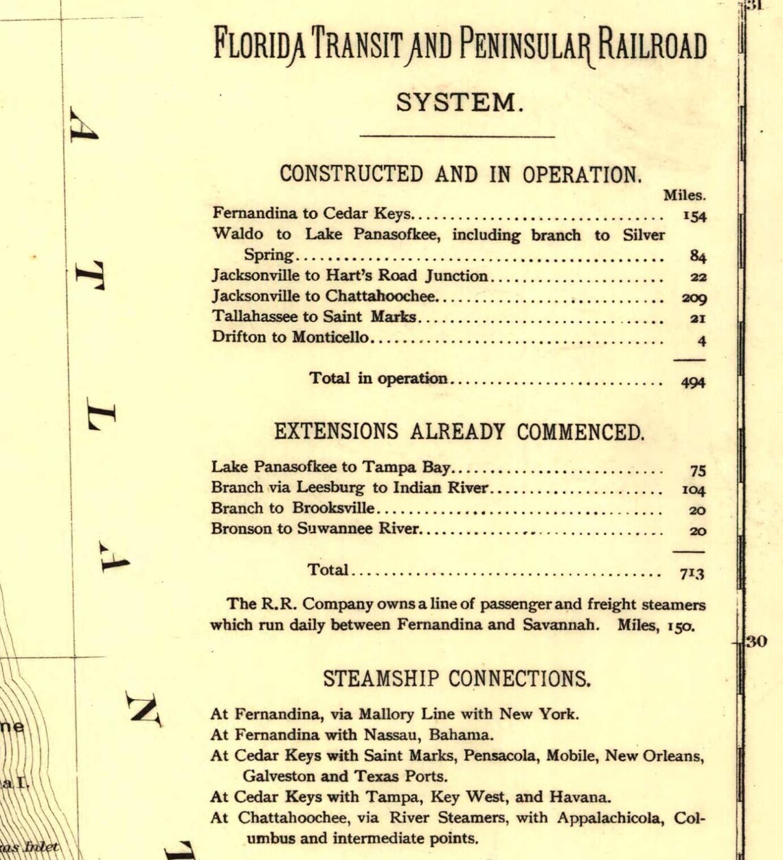 Florida 1882 State Map by Colton Reprint - Etsy