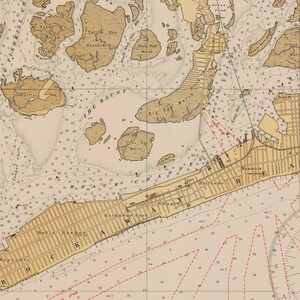 Jamaica Bay and Rockaway Inlet, NY 1934 Nautical Map - Reprint ...