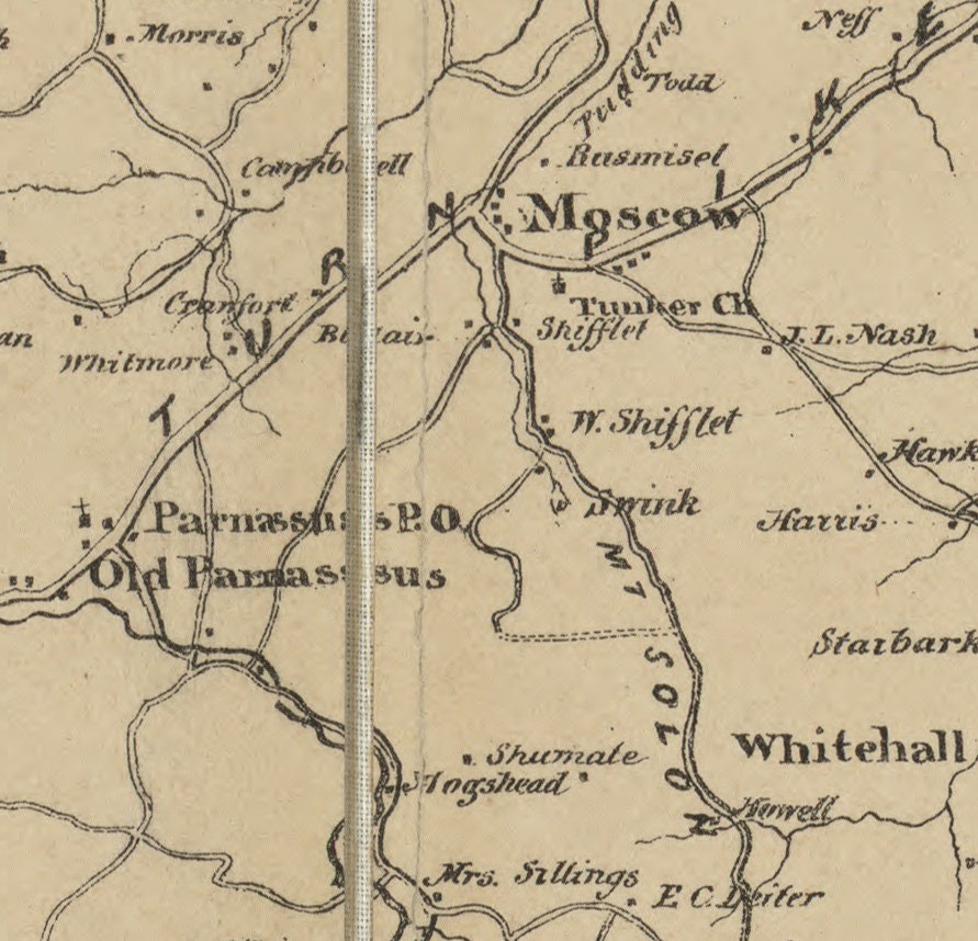 Augusta County Virginia 1875 Old Wall Map With Homeowner | Etsy