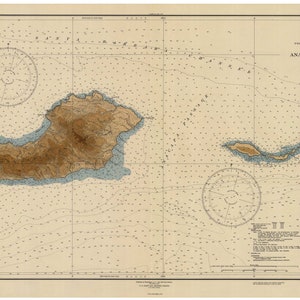 Anacapa Passage 1946 Nautical Map - PC Harbors 5114 Reprint California ...