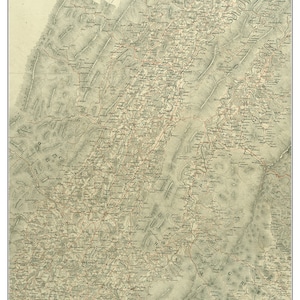 Rockingham County 1864 Old Map With Homeowner Names Virginia Wall Map ...