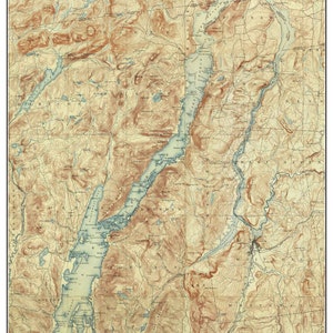 Lake George - 1904 USGS Old Topographic Map Custom Composite Reprint ...