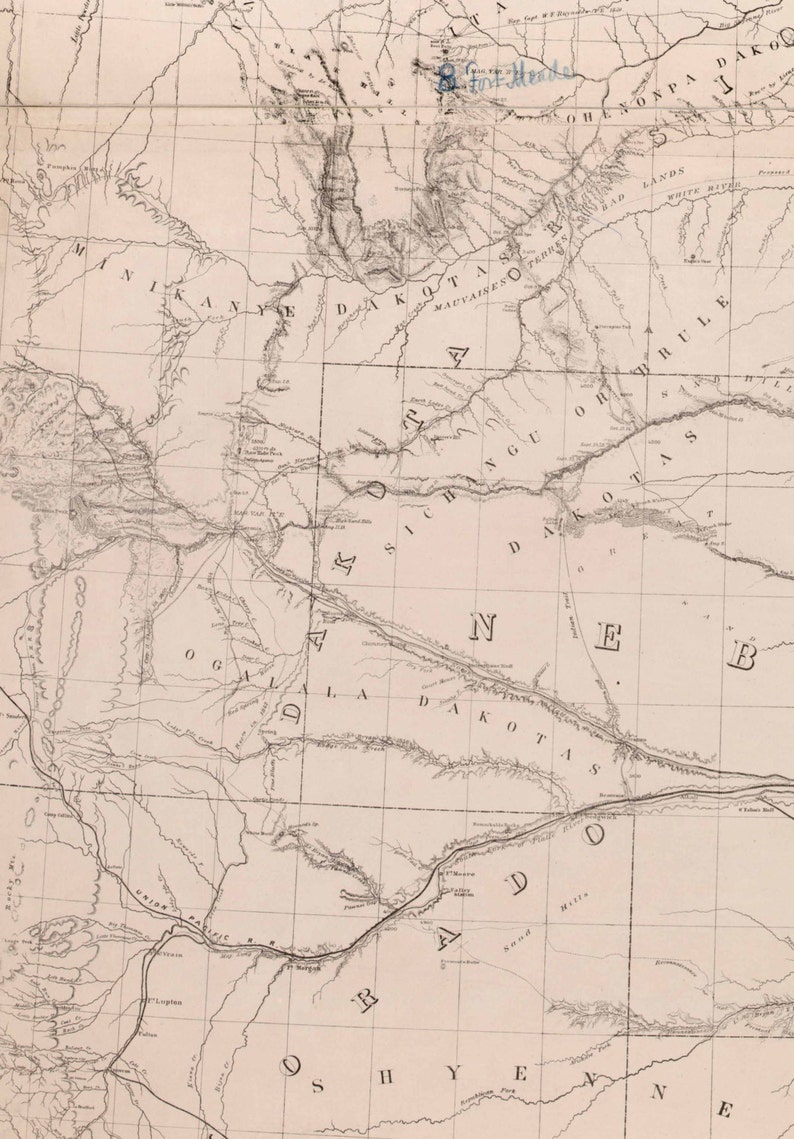 Nebraska and Dakota and Parts of Surrounding Territory - 1867 Rice ...