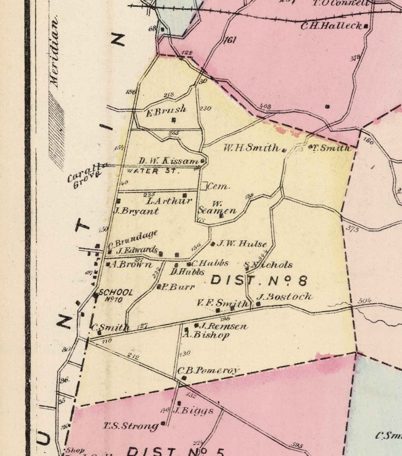 Smithtown Long Island 1873 Old Map Long Island New York With | Etsy