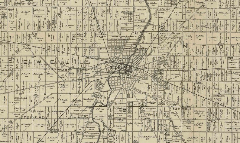 Seneca County Ohio 1891 Old Wall Map Reprint With Homeowner | Etsy