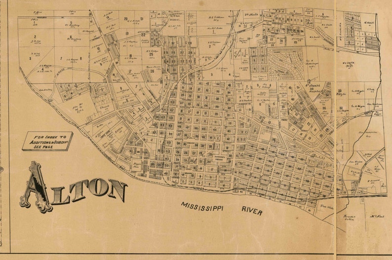 Madison County Illinois 1892 Old Wall Map Reprint With - Etsy