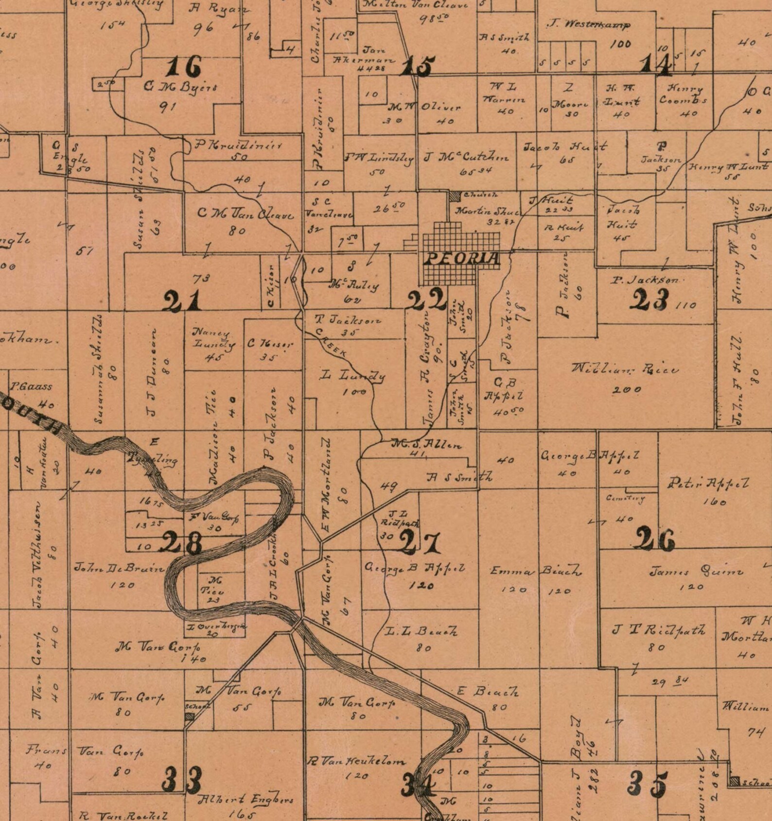 Mahaska County Iowa 1895 Old Wall Map With Landowner Names | Etsy