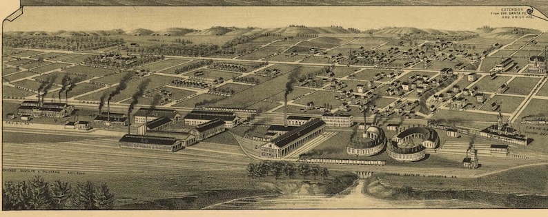 Fort Madison Iowa 1889 Birds Eye View Reprint - Etsy