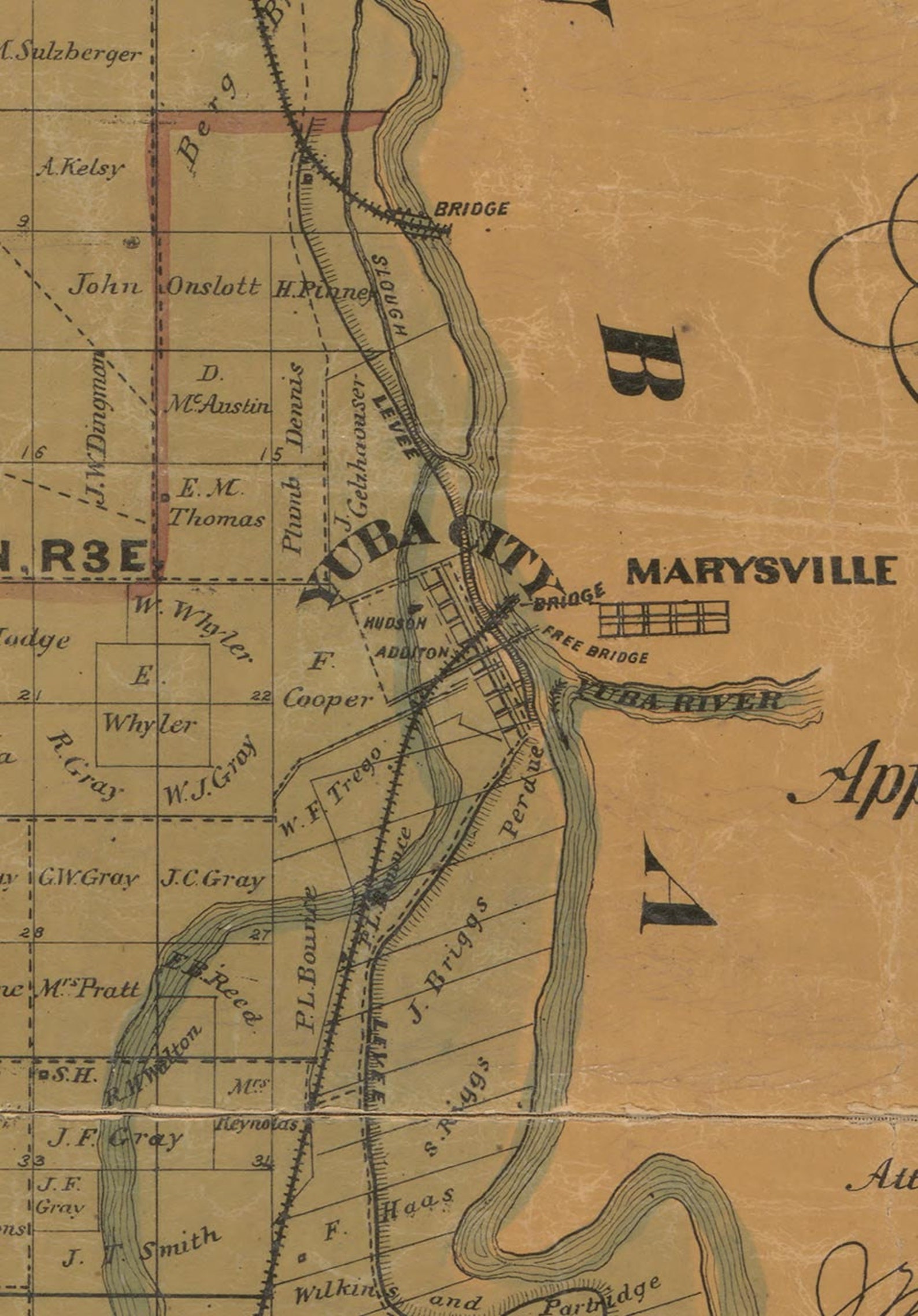 Sutter County California 1873 Old Wall Map Reprint with | Etsy