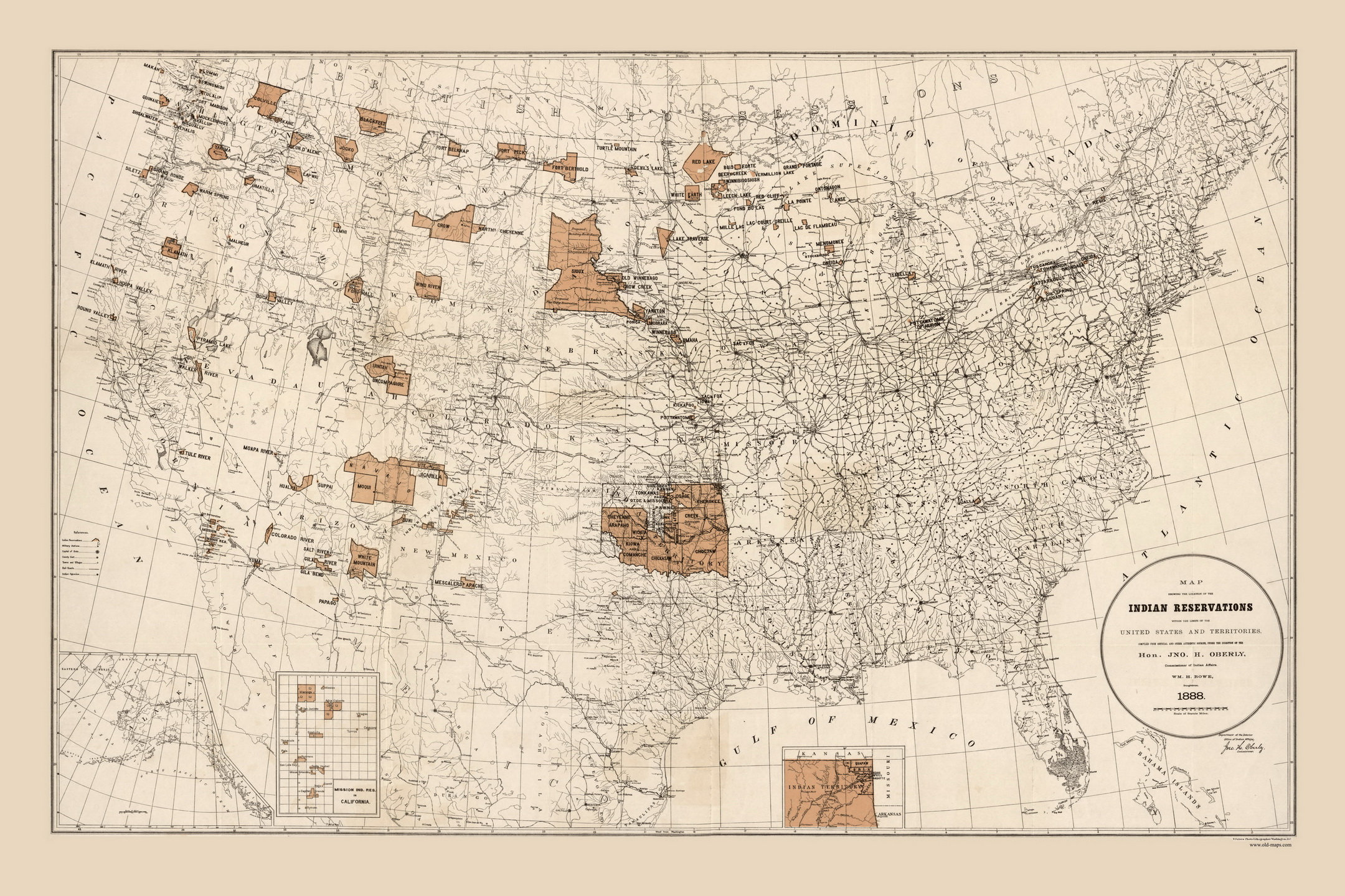 Mapa De Reservas Dos Nativos Americanos 2024 Reservas Indias 1888