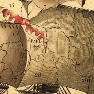 France 1795 - France as a Ship - Map Only - Old Map Reprint - Etsy