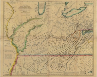 1710 Map of Virginia Maryland Carolina and Indian Tribes - Etsy