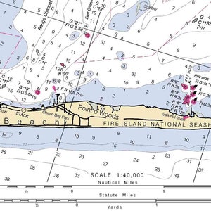 Jones Beach - Fire Island 2003 Nautical Chart - Long Island South Coast ...