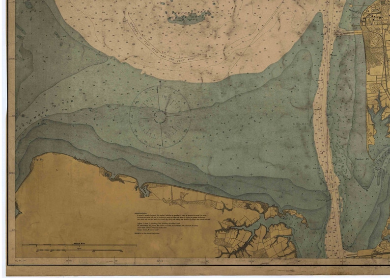 Hampton Roads 1915 Nautical Map Virginia Harbors 400 - Etsy
