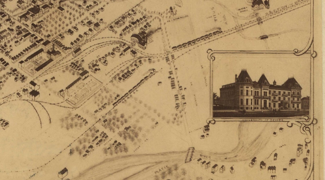 Denver Colorado 1881 Birds Eye View CO Reprint - Etsy