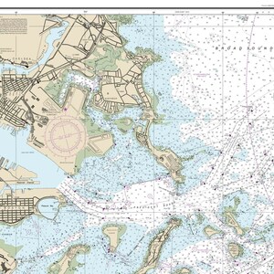 Boston Harbor, Massachusetts - 2016 Nautical Map - Reprint Harbors 246 ...