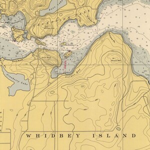 Anacortes - Skagit Bay 1947 Nautical Map, Washington Reprint PC Harbors ...