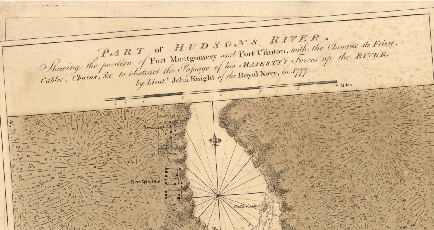 Hudson River - 1779 Map - Revolutionary War Survey by British Navy ...