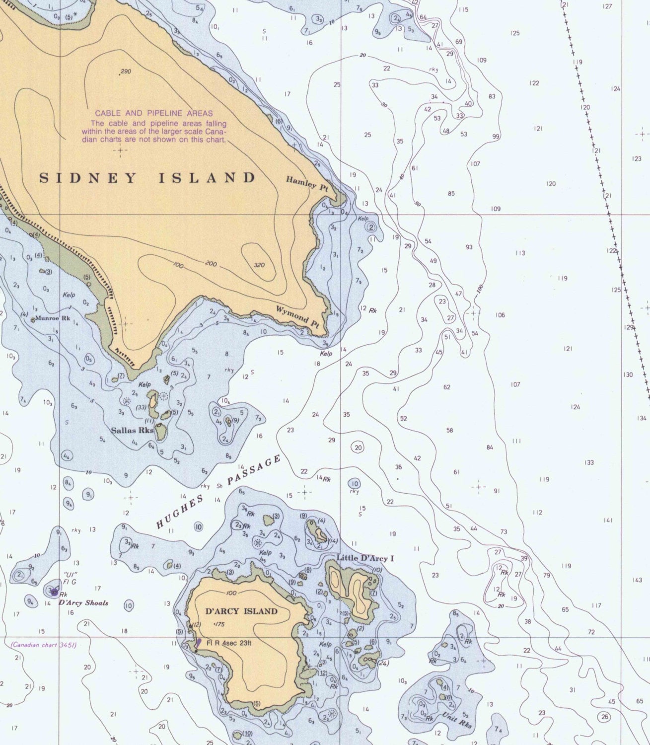 Haro Strait 1981 Nautical Map Washington Reprint PC Harbors - Etsy