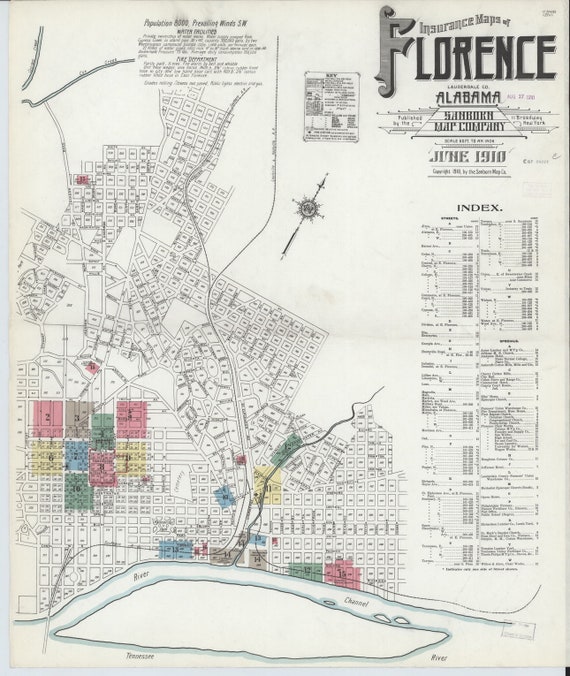 Old Map Florence Alabama Movie 46 Old Maps Of Alabama Images: PICRYL
