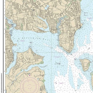 Providence River RI - 2013 Nautical Map by the USCGS - Reprint Harbors ...