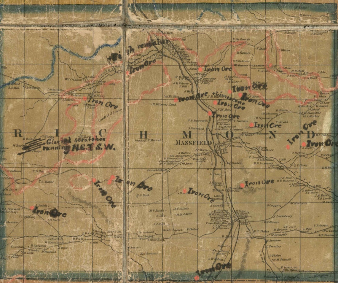 Tioga County Pennsylvania Ca. 1862 Wall Map With Homeowner - Etsy