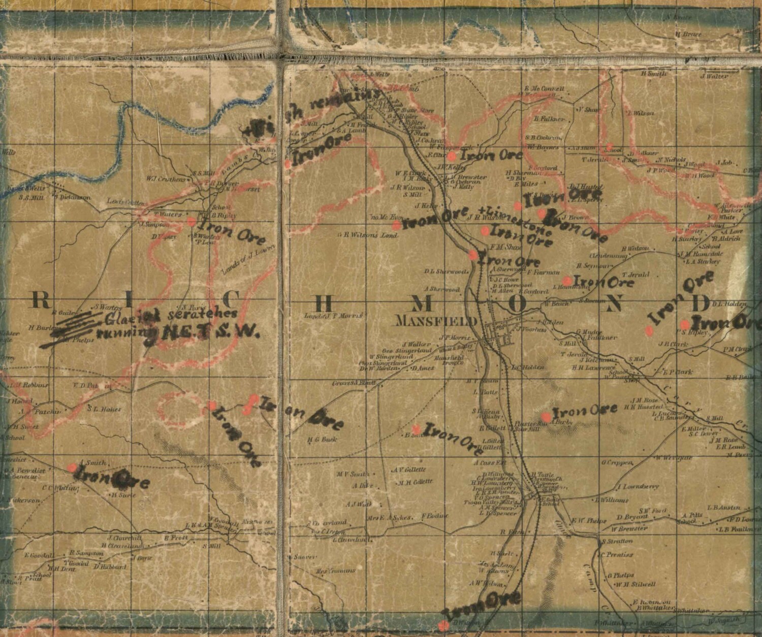 Tioga County Pennsylvania ca. 1862 Wall Map with | Etsy