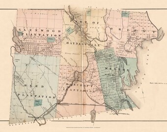 Orient Maine Map - Etsy