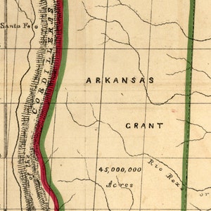 Republic of Texas - 1842 State Map - John Woodward - Reprint - Etsy