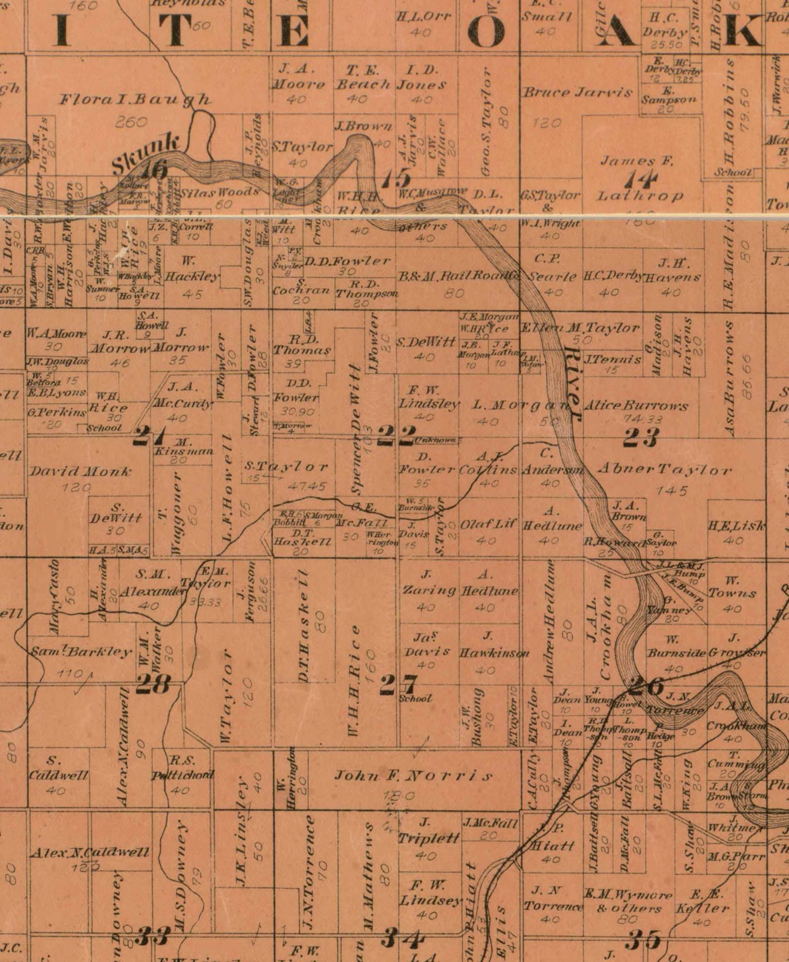 Mahaska County Iowa 1884 Old Wall Map With Landowner Names - Etsy