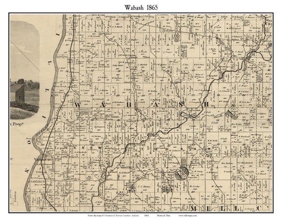 Wabash Indiana Old Maps