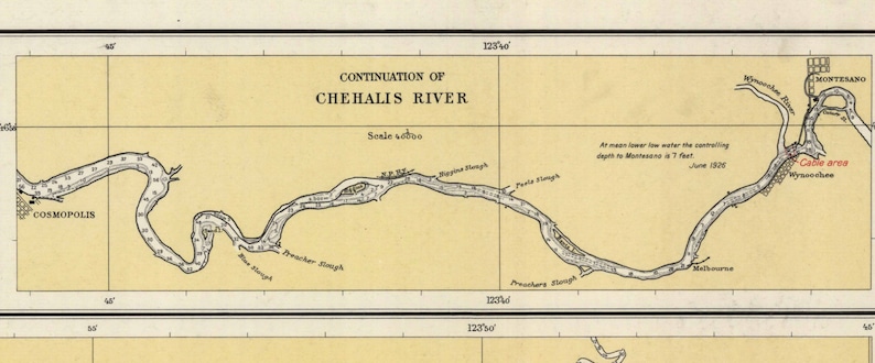 Grays Harbor 1928 Nautical Map Washington PC Harbors Reprint - Etsy